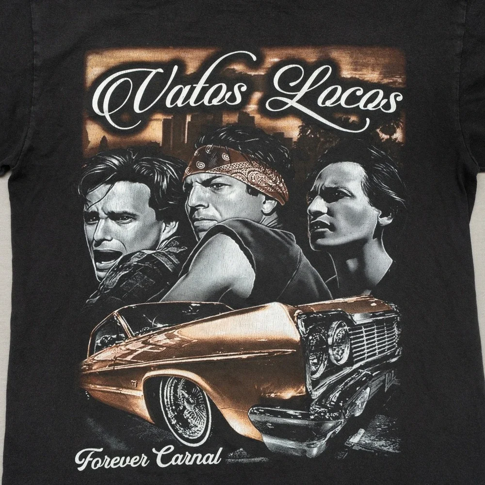 Shirts | 200s Y2k Vatos Locos Forever Carnal T Shirt Chicano Black ...